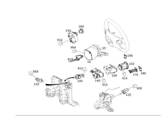 Light Switch 204-905-34-04-64 | Mercedes-Benz Parts