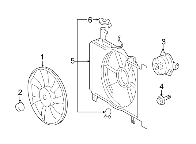 OEM Toyota Fan Shroud For 2007-2018 Toyota Yaris - Part# 16711-21110 ...