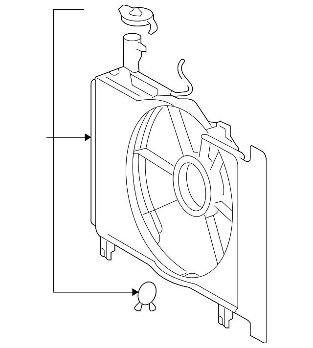 2007-2018 Toyota Yaris Fan Shroud 16711-21110 | Toyota Parts Center