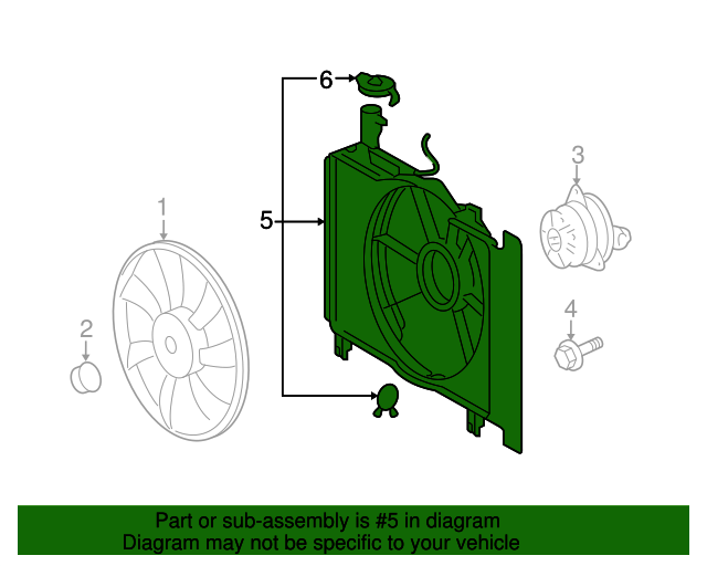 OEM Toyota Fan Shroud For 2007-2018 Toyota Yaris - Part# 16711-21110 ...