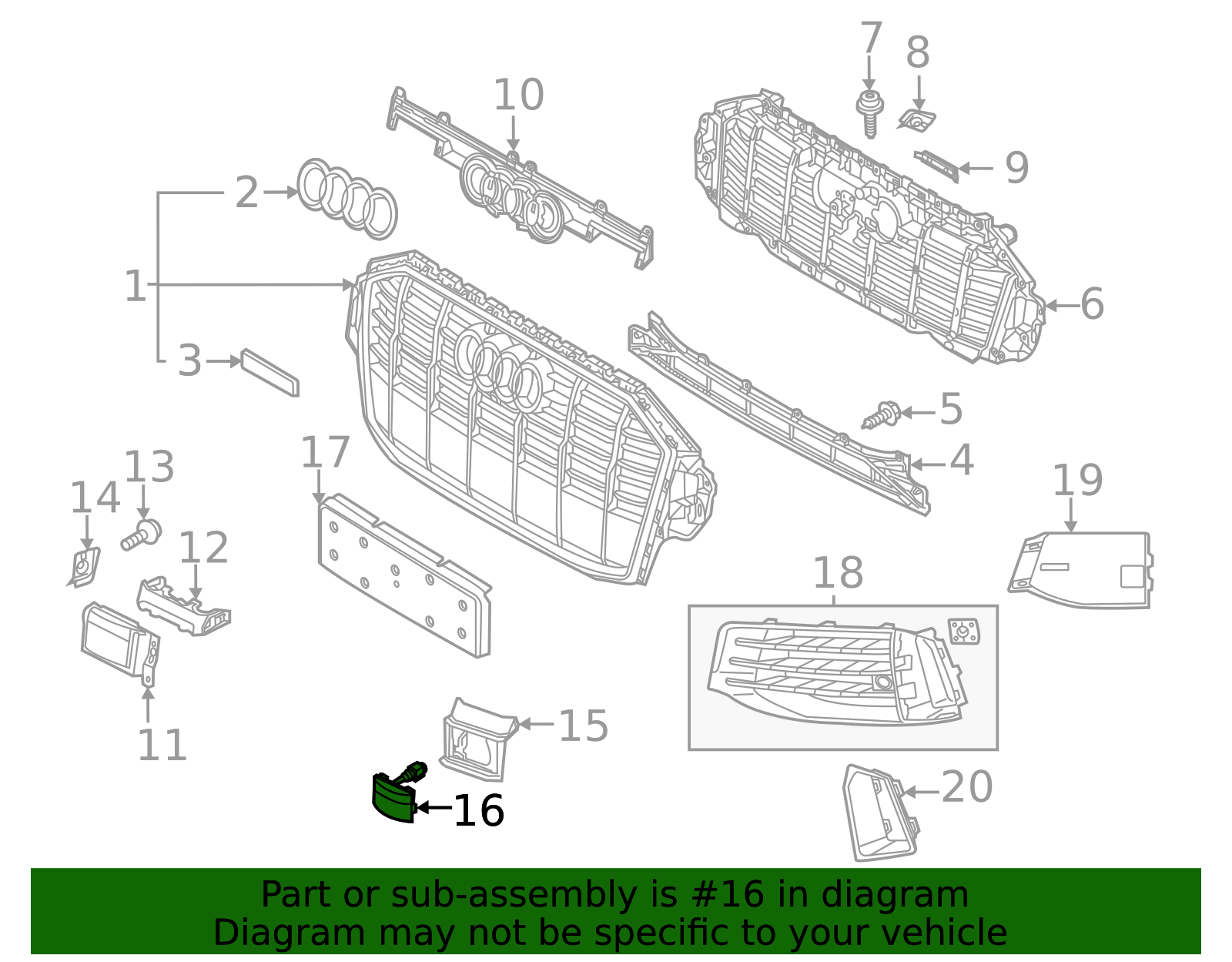 4K0-853-631-T94 - Cover Plate Cap 2019-2025 Audi | AutoNation Parts