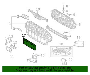 2020-2024 Audi Q7 License Bracket 4M0-807-287-J-9B9 | Audi OEM Parts Online