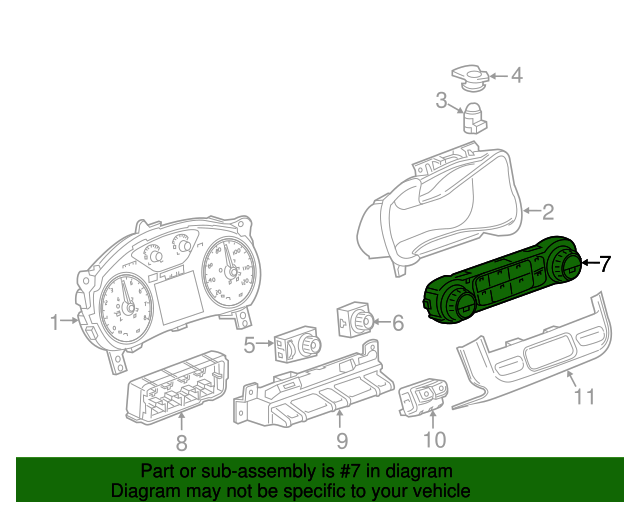 2015-2022 GM Black Carbon Heating and Air Conditioning Control Panel ...