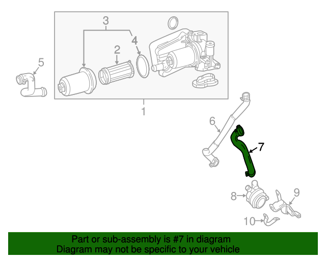 2014-2020 Mercedes-Benz Coolant Hose 246-501-04-58 | MB OEM Parts