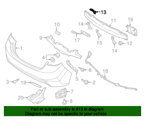 2011-2013 Hyundai Elantra Impact Bar Upper Bracket 86681-3Y000 | OEM ...