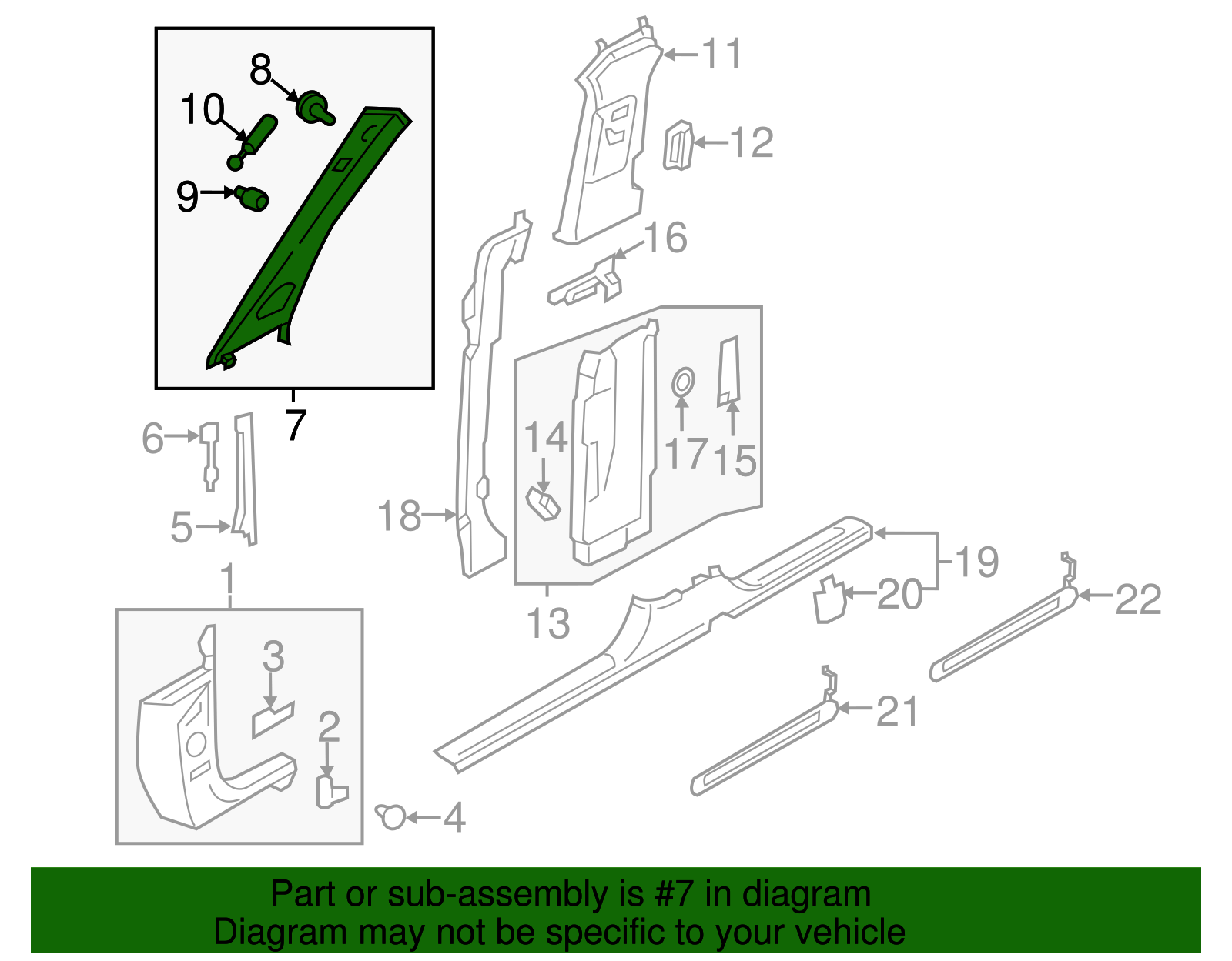2023-2025 Audi Q7 Windshield Pillar Trim 4M0-867-233-F-2O9 | Retail ...