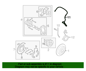 2014-2015 Kia Sorento ABS Sensor Wire 91920-2W100 | Kia Automotive Parts
