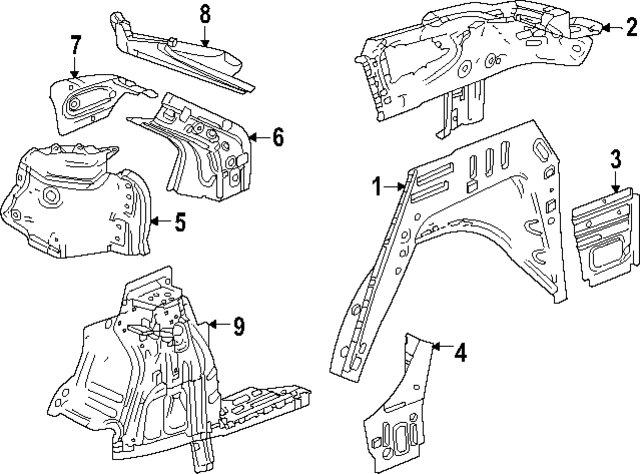 2024 Chevrolet Trax Inner Wheelhouse 60008535 | Capital Chevrolet Parts
