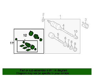 2005-2012 Toyota Avalon Boot Kit 04428-07080 | Toyota Parts Center