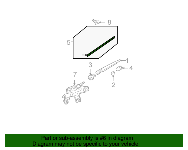 85214-50061 - Rubber - 2003-2014 | OEM Genuine Toyota Parts