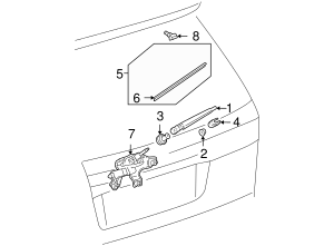 85214-50061 - Rubber - 2003-2014 | OEM Genuine Toyota Parts