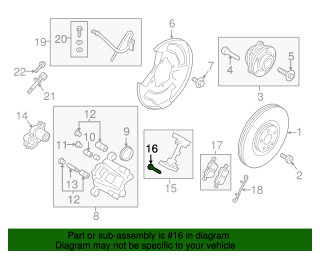 2016-2021 Volvo Caliper Support Bolt 30640777 | TascaParts.com