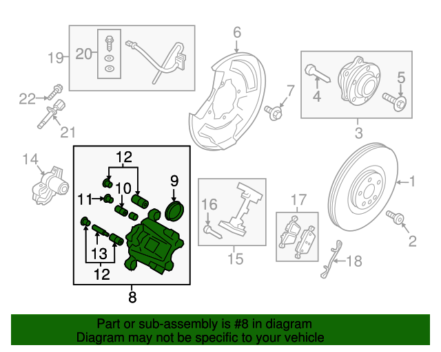 36003033 - Disc Brake Caliper - 2016-2021 Volvo | Volvo OEM Parts Direct