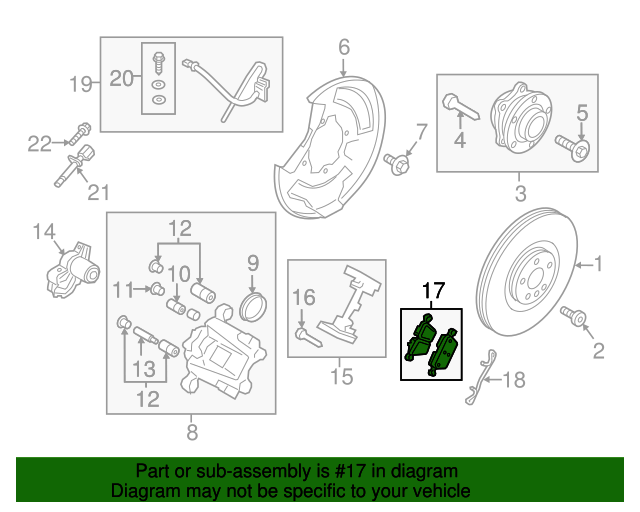 2016-2024 Volvo Brake Pad Kit Rear 32287447 | OEM Parts Online