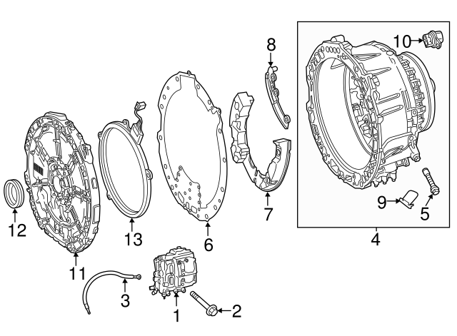 212-540-33-02 - Hybrid Electric Motor Wiring Harness 2014-2015 Mercedes ...