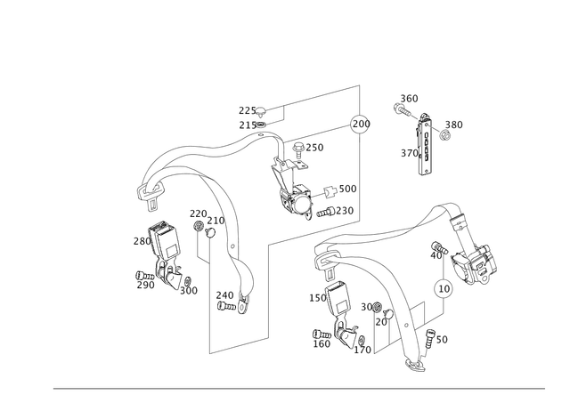 211-860-41-69 - Seat Belt Buckle 1994-2009 Mercedes-Benz | Mercedes ...