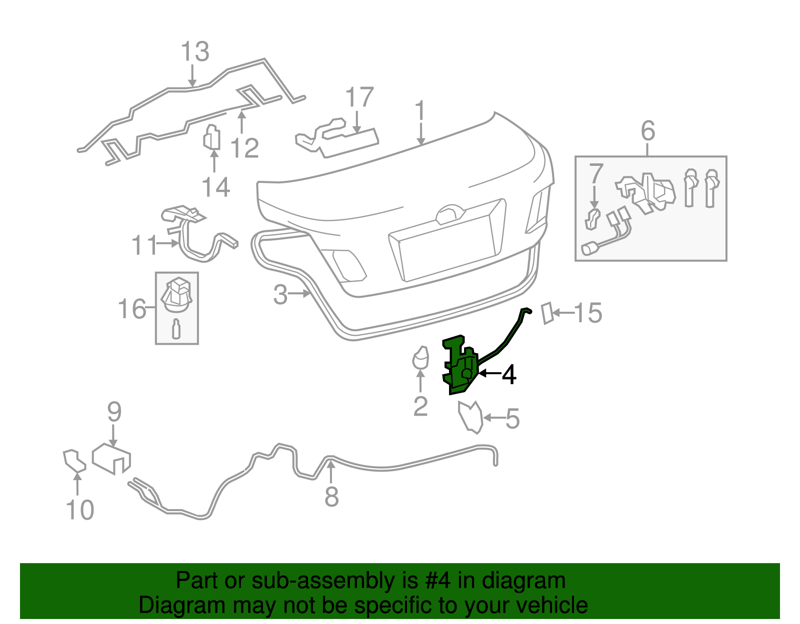 2007-2011 Toyota Camry Trunk Lock Actuator Motor 64610-33080 | OEM ...