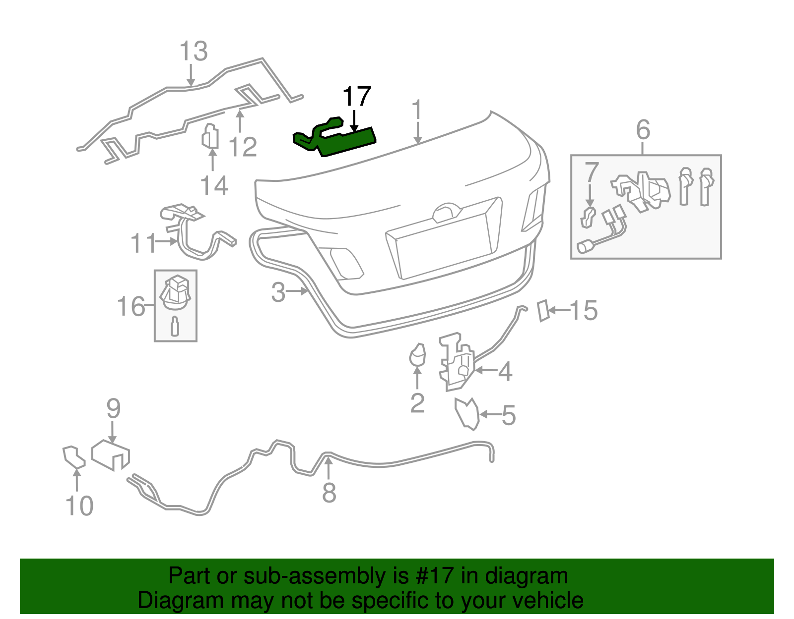 2007-2012 Toyota Trunk Switch 84945-41020 | Toyota Parts Center