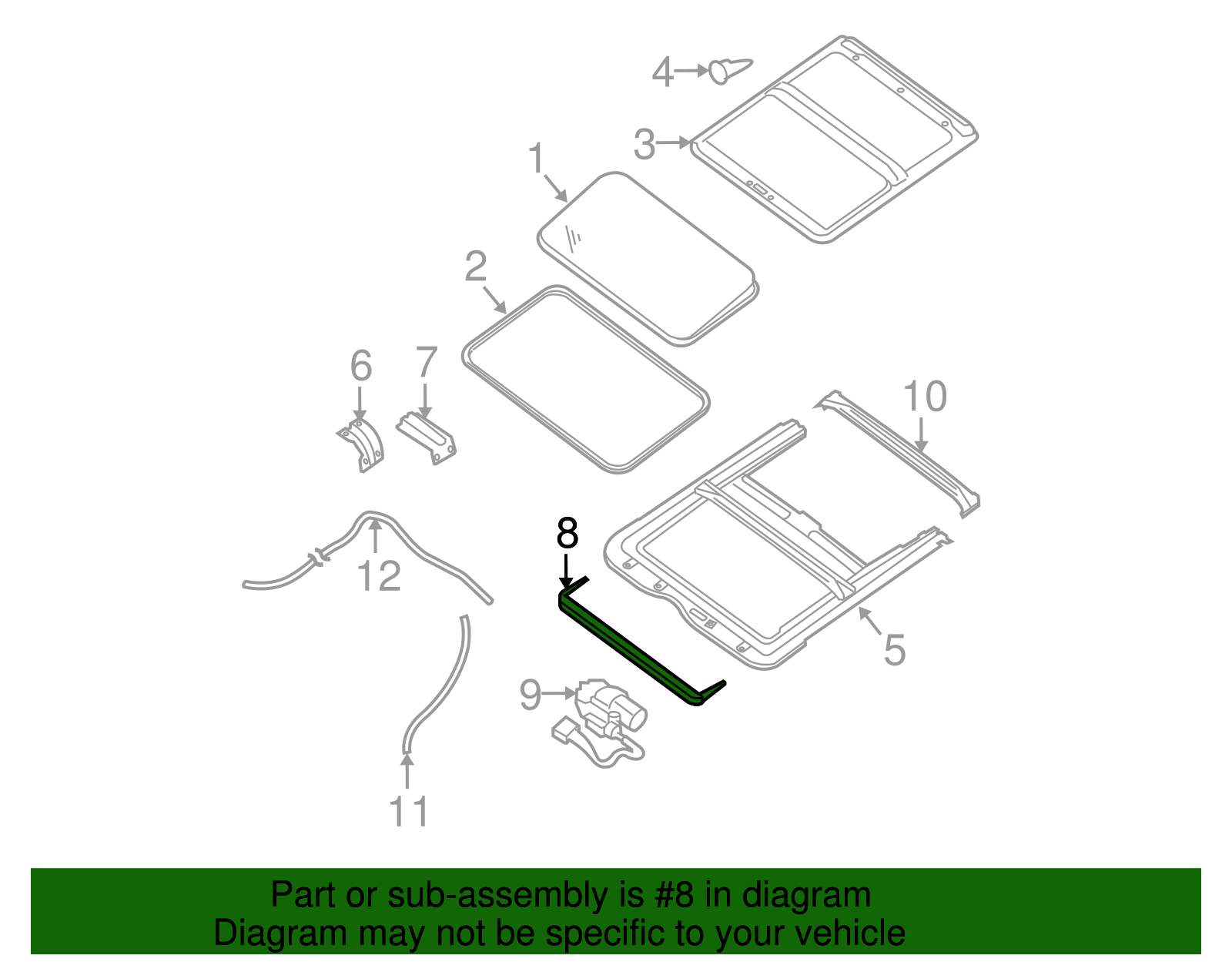 91280-CA01A - High-Quality Sunroof Deflector for 2003-2013 Nissan ...