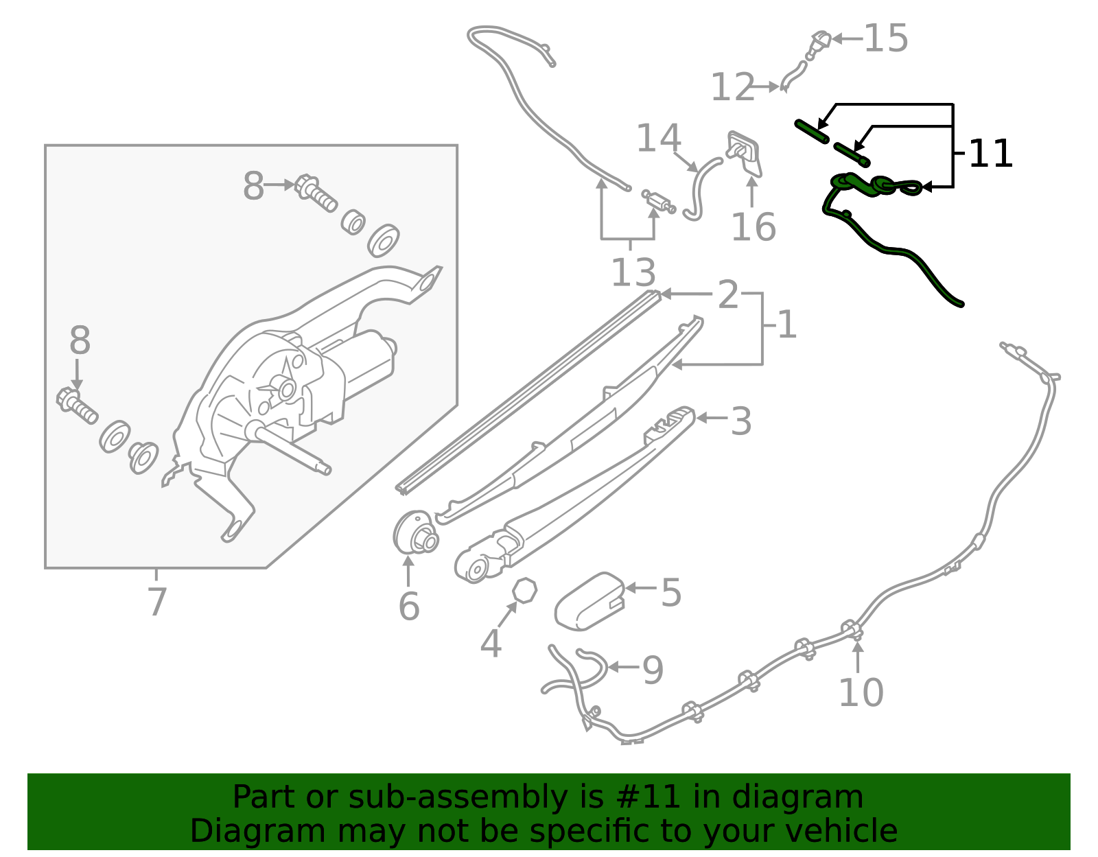 86655SJ080 - Washer Hose | Subaru Parts HQ