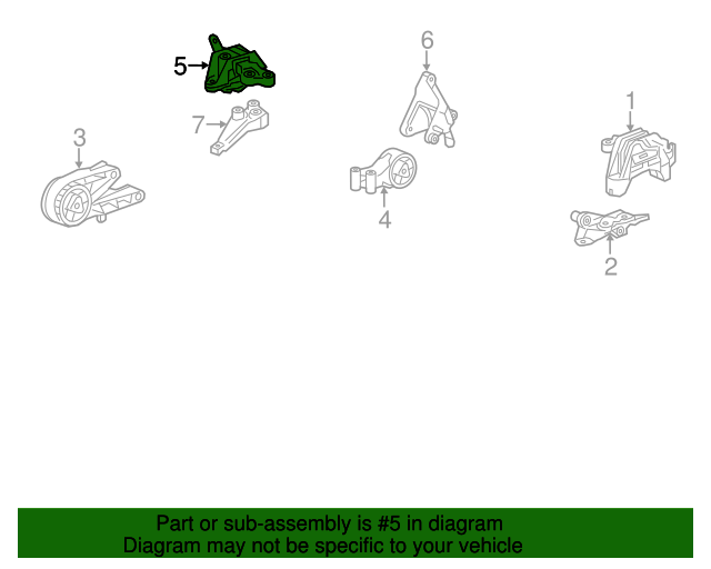 2013-2016 Chevrolet Upper Trans Mount 13287955 | GMPartsDirect.com