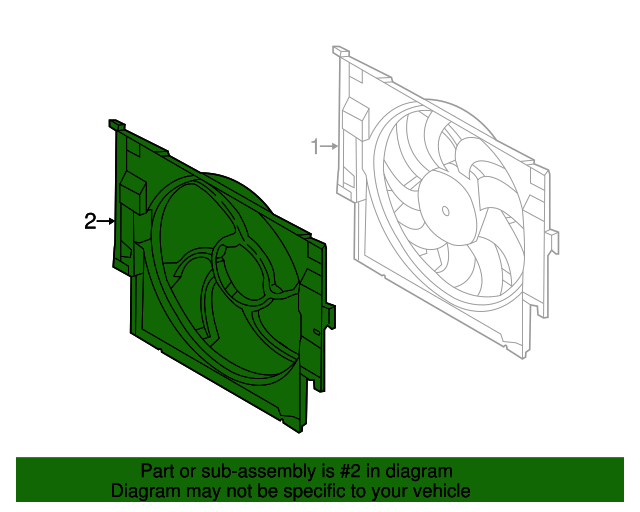 17417618788 - 2012-2016 BMW Fan Shroud (17-41-7-618-788) | BMW of South ...