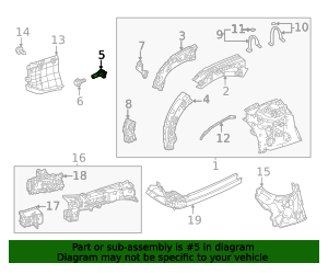 2020-2023 Toyota Highlander Front Brace 53835-0E080 | Toyota Parts