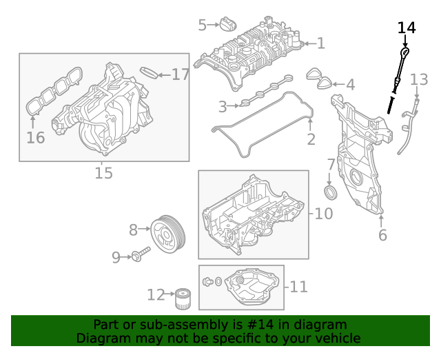 11140-5RL0A - Dipstick 2018-2024 Nissan | Nissan Parts & Accessories Online
