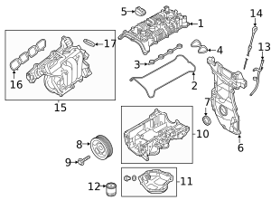 2018-2024 Nissan Oil Pan 11110-5RB0A | Nissan Parts & Accessories Online