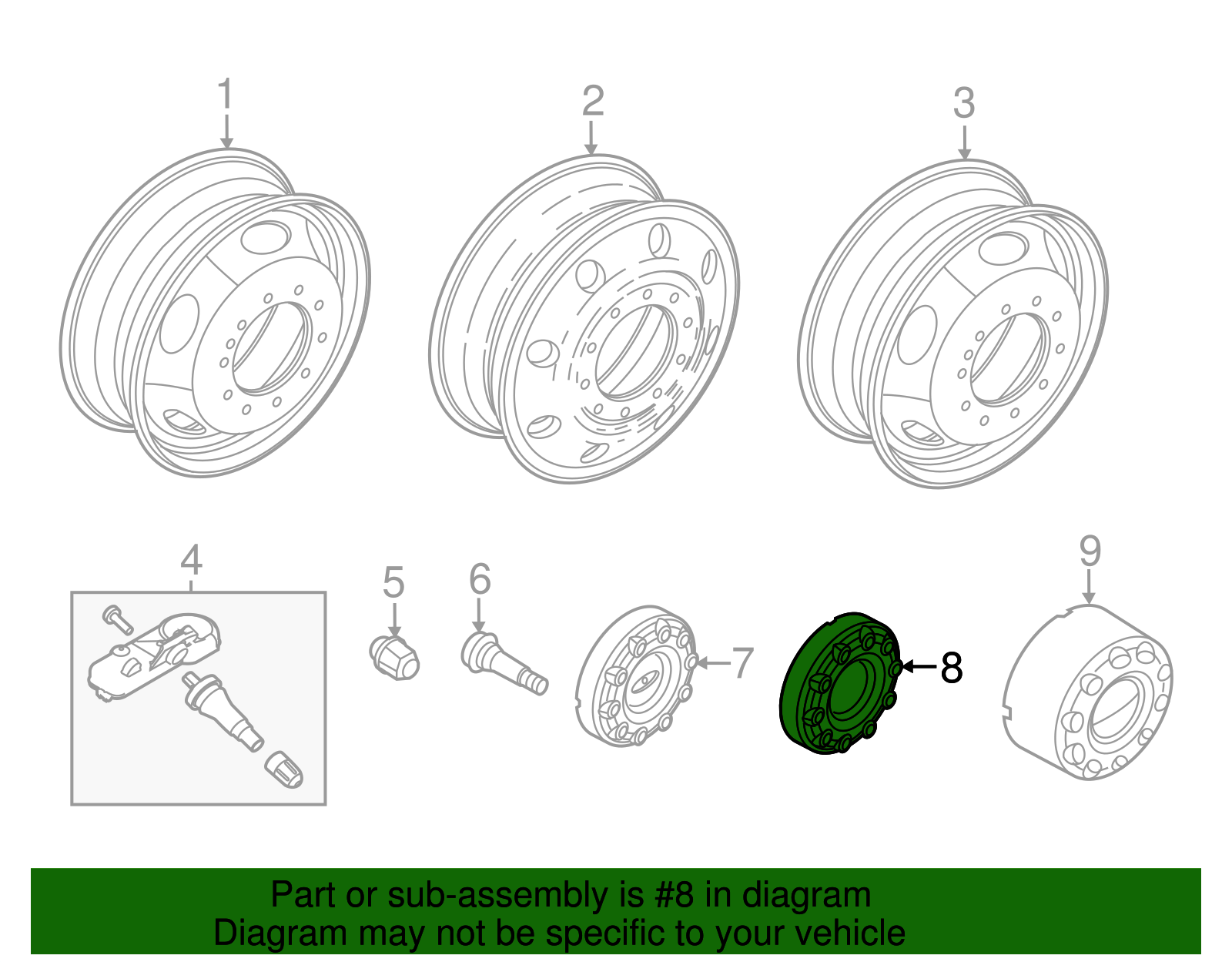 5C3Z-1130-NA - Wheel Cap 2011-2016 Ford | Ford OEM Parts Direct