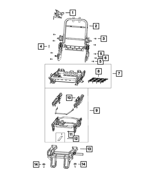 Rear Seats Second Row Adjusters Recliners Shields And Risers For 2024 Chrysler Pacifica