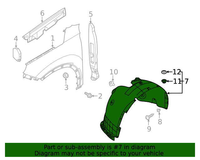 86811-S8000 - Fender Liner - 2020-2021 Hyundai Palisade | World OEM ...
