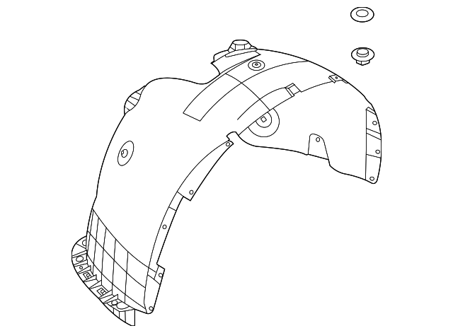 Genuine Fender Liner for 2023-2025 Hyundai Palisade | Part# 86811-S8CA0 ...