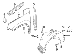2023-2024 Hyundai Palisade Fender Liner 86812-S8CA0 | QuirkParts