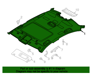 Genuine BMW 51-44-9-874-514 | Headliner | FREE Shipping on Most Orders ...