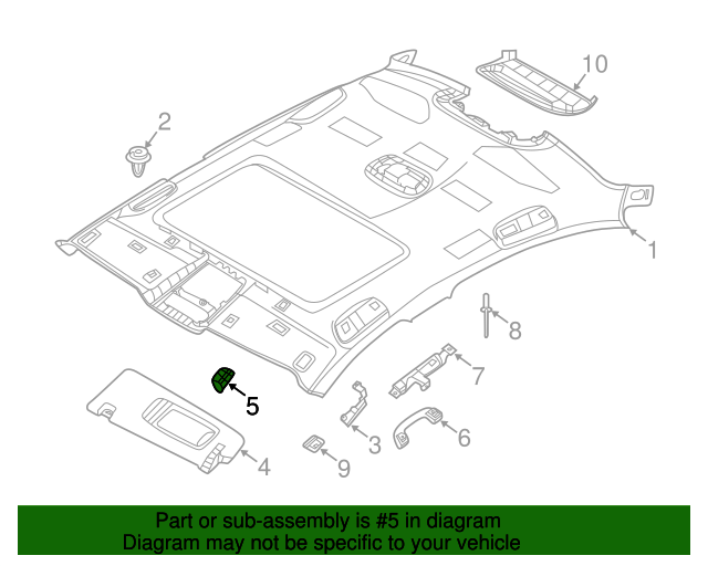Genuine BMW 51-16-7-465-198 | Sun-Visor Pivot Bracket | FREE Shipping ...