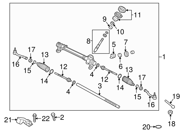 2016-2020 Kia Optima Outer Tie Rod 56820-E6000 | OEM Parts Online