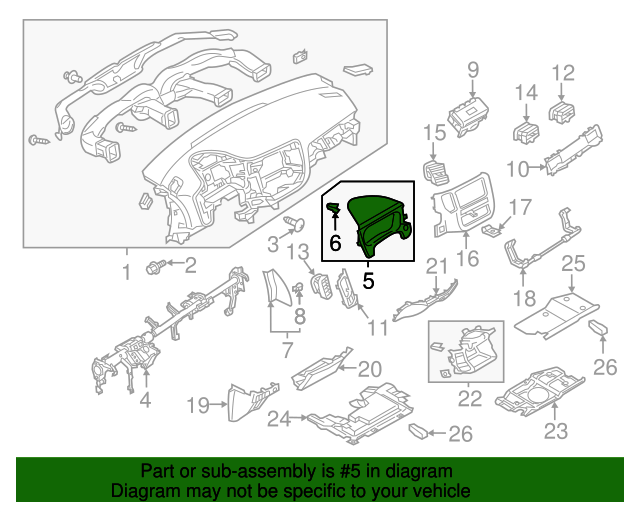 Genuine OEM Bezel, Combination Meter Part# 8060A168XB Fits 2014-2015 ...