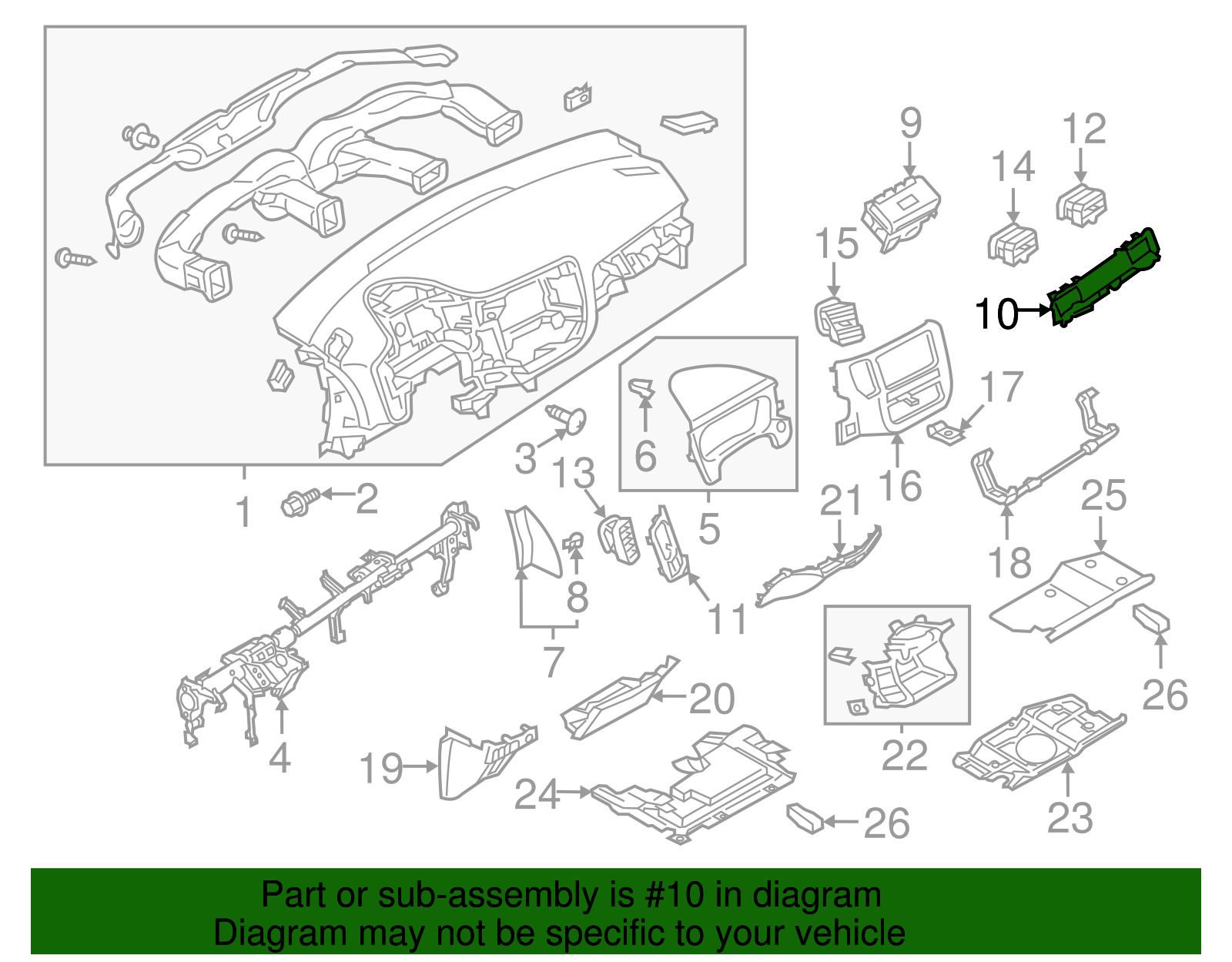 2014-2018 Mitsubishi Trim Bezel 8055A055XA | Mitsubishi Parts Warehouse