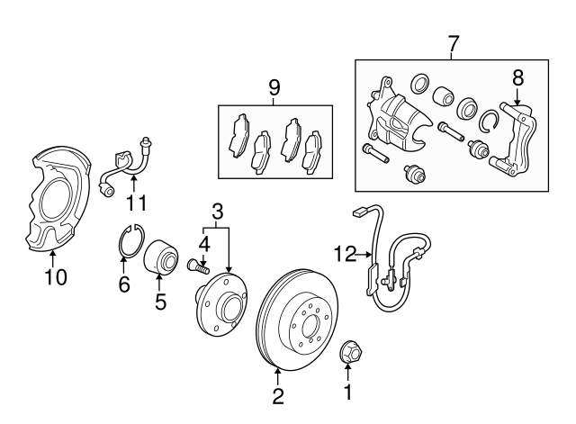 Genuine Toyota Corolla Front Brake Pad Set 04465-02410 | Frontier Toyota