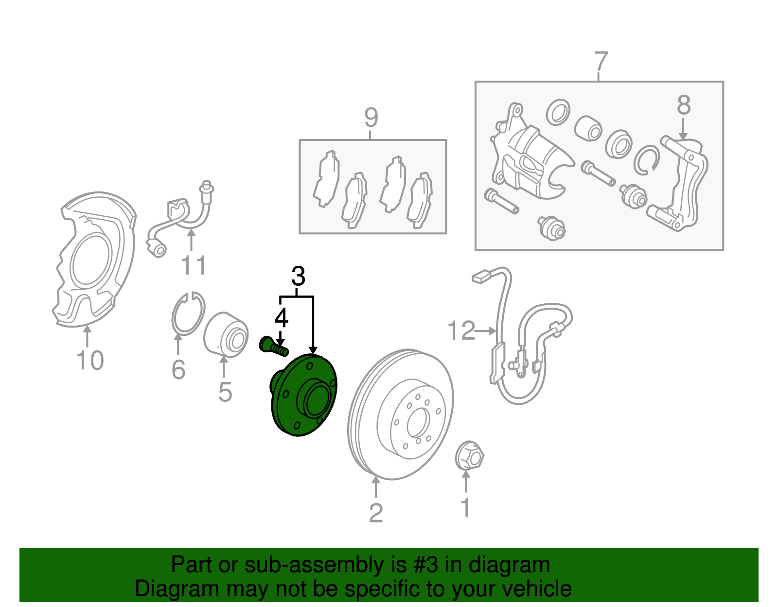 2000-2019 Toyota Wheel Hub 43502-02080 | Retail Performance Auto Parts