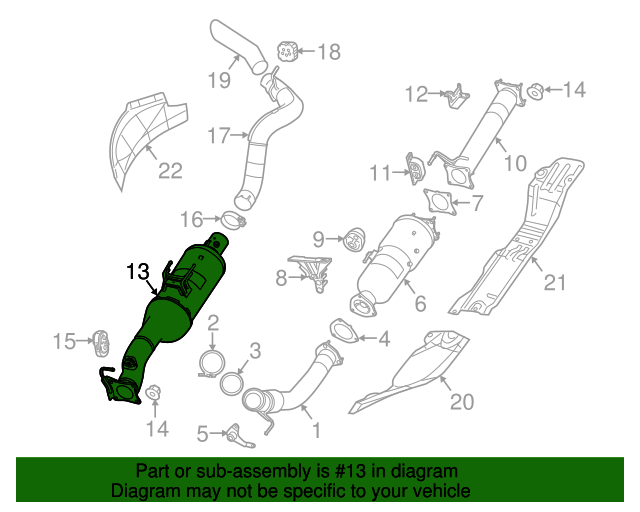 2013-2018 Ram Catalytic Converter 68292411AA | TascaParts.com