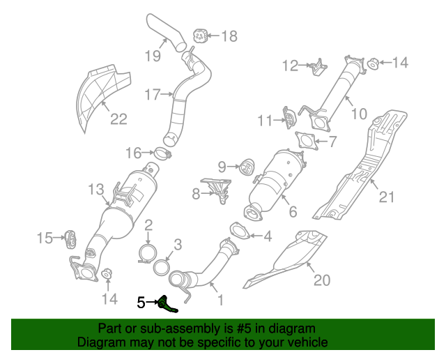 2013-2019 Ram Front Pipe Bracket - Driver's Side (LH) 68140174AB ...