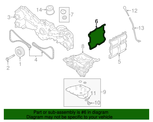 2011-2018 Subaru Valve Cover Gasket 13272AA170 | Subaru Parts Store