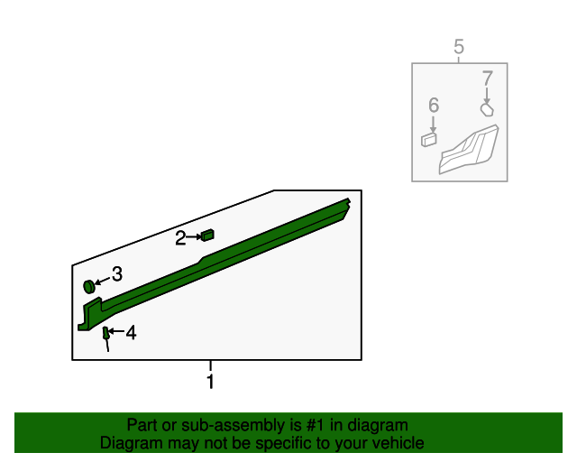 2013-2017 Chevrolet Traverse Anthracite Driver Side Rocker Panel Front ...