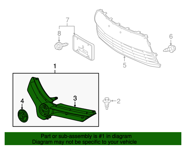 53100-02810 - Grille Assembly - 2014-2016 Toyota Corolla | OEM Genuine ...