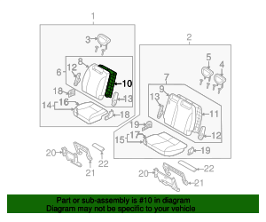 89475-4D120CS2 - Seat Back Panel 2006 Kia Sedona | Kia.Parts Store