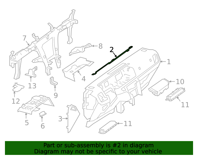 463-540-69-03 - Upper Bracket 2019-2023 Mercedes-Benz | Mercedes-Benz ...