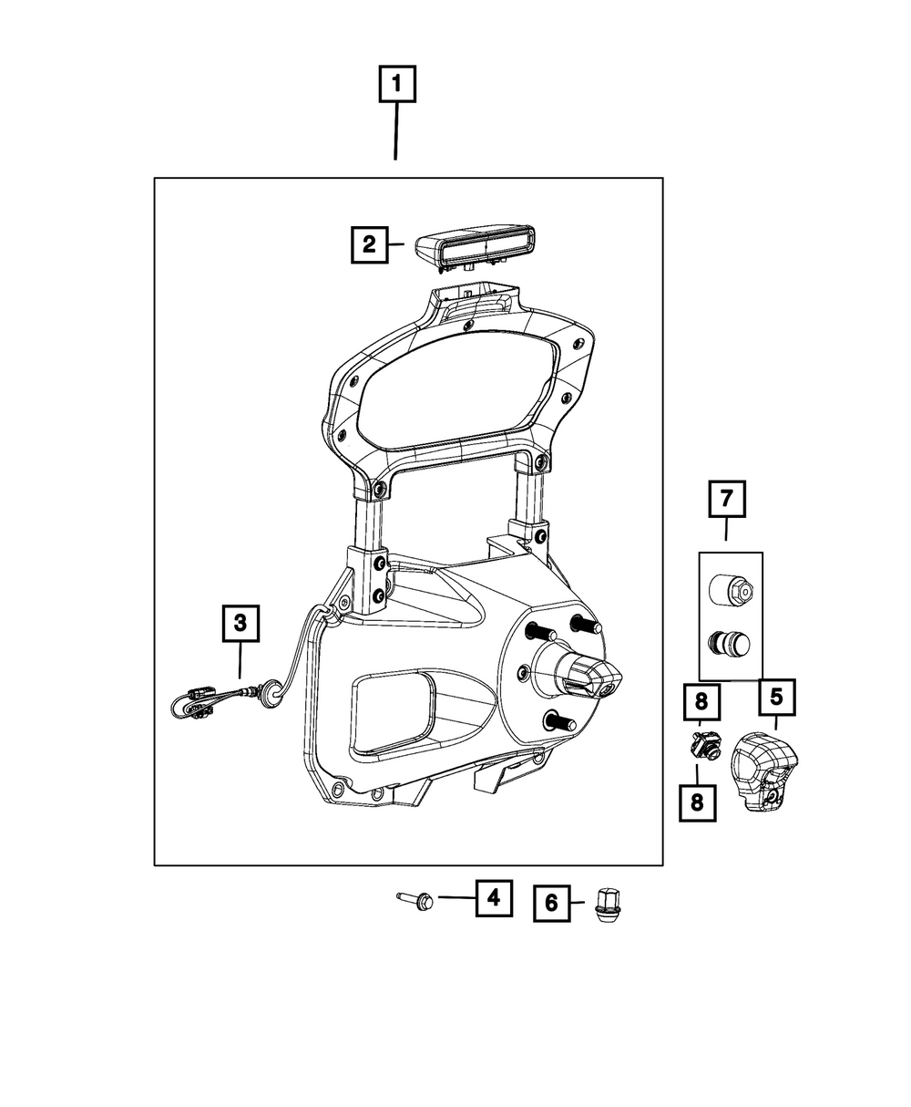 2021-2025 Jeep Wrangler Spare Tire Bracket Assembly 68479195AE | Mopar ...