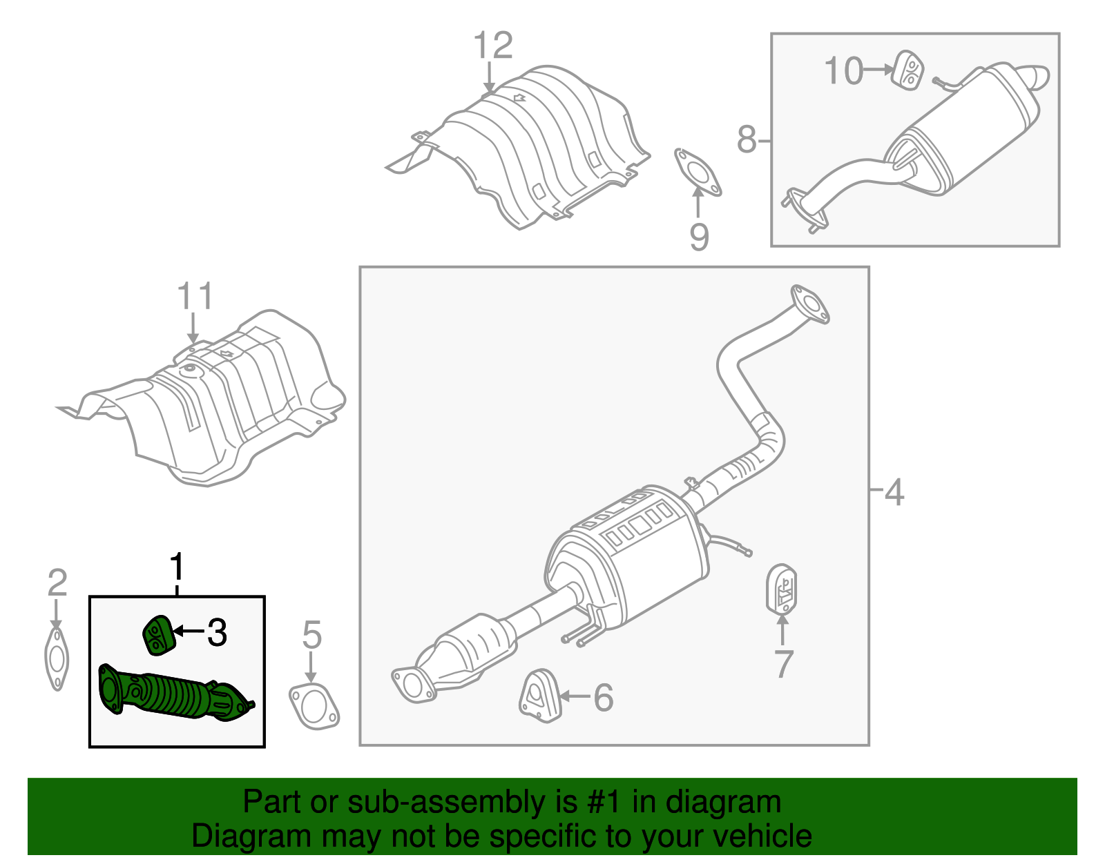 2014-2019 Kia Soul Front Pipe 28610-B2500 | OEM Parts Online